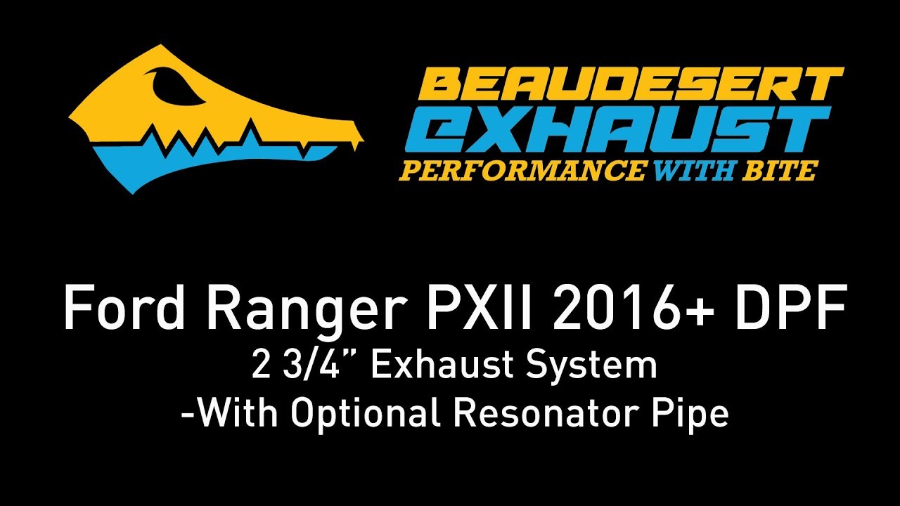 Ford Ranger 2016+ With DPF - with standard Resonator - YouTube