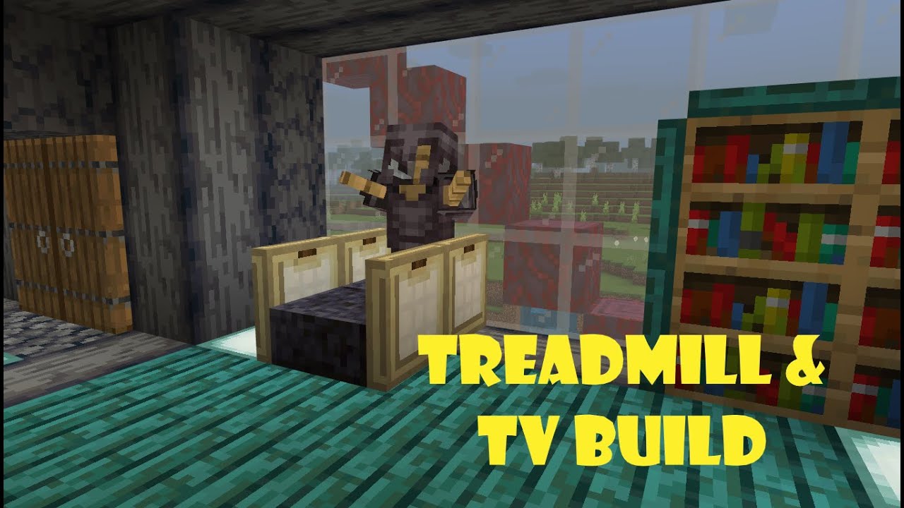 How to Build a Treadmill and TV in Minecraft - YouTube