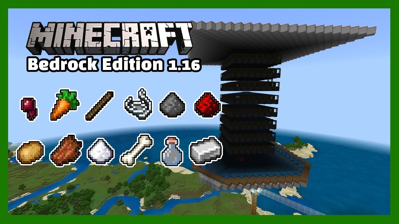 [베드락] 몹타워 1.16 Minecraft Bedrock Edition Mob XP Farm (Pe, Win10, Switch ...