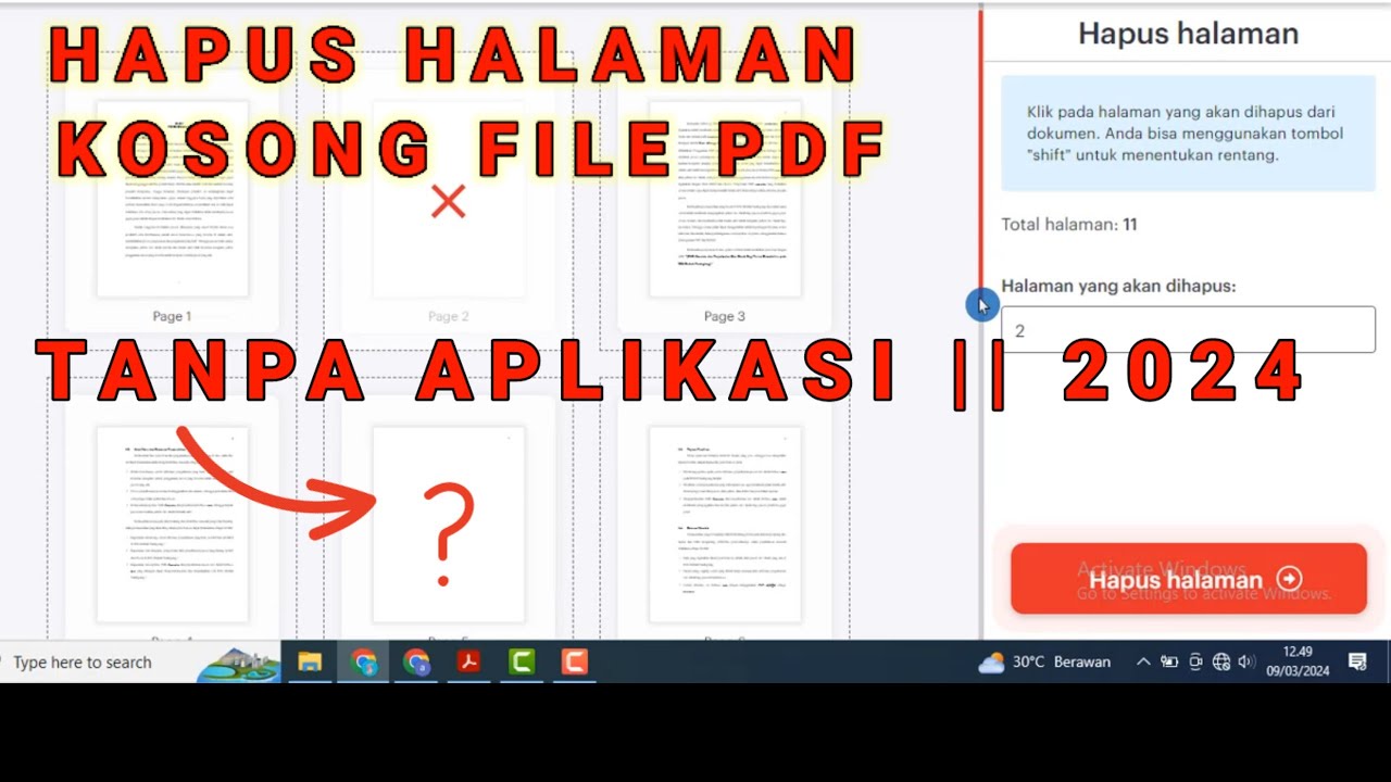Cara hapus halaman kosong di PDF secara online tanpa aplikasi || tips pdf 2024 - YouTube