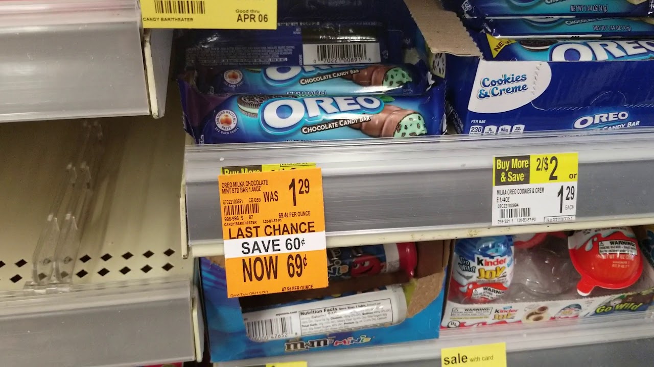 WALGREENS CLEARANCE .14 CENTS OREO CANDY BAR - YouTube