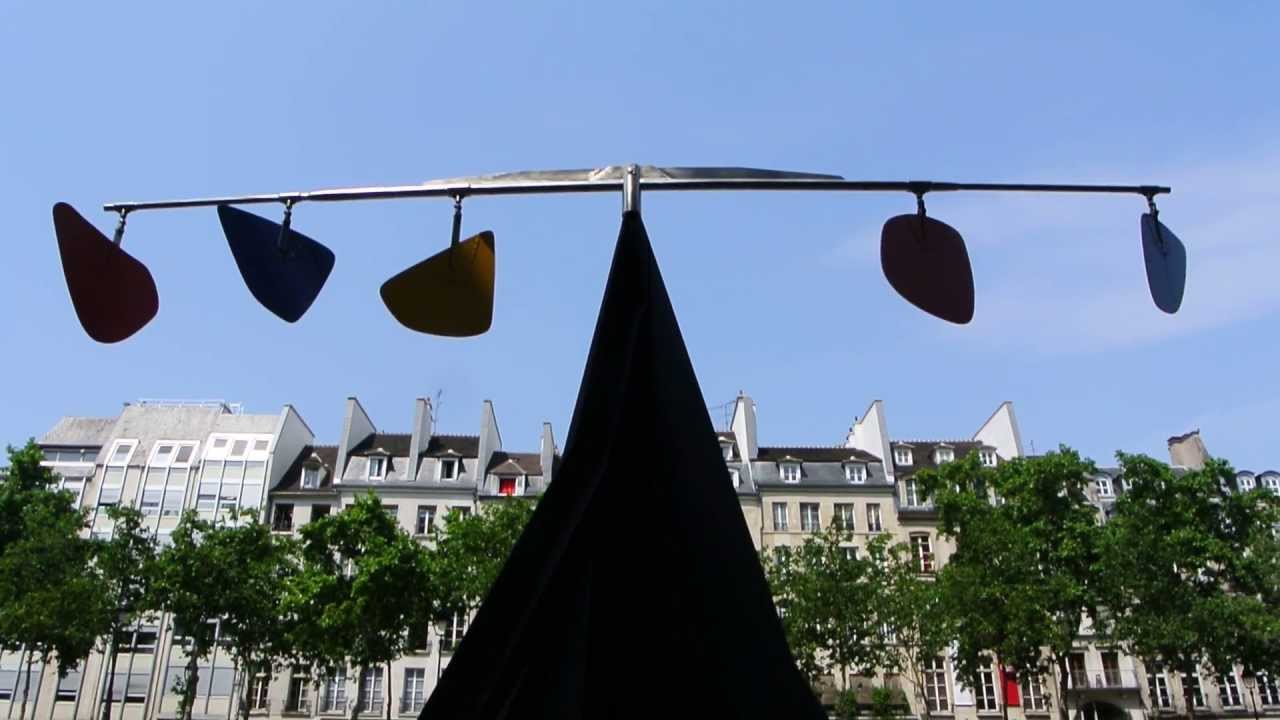 Alexander Calder Mobile Installed In Front Of The Centre Pompidou - YouTube