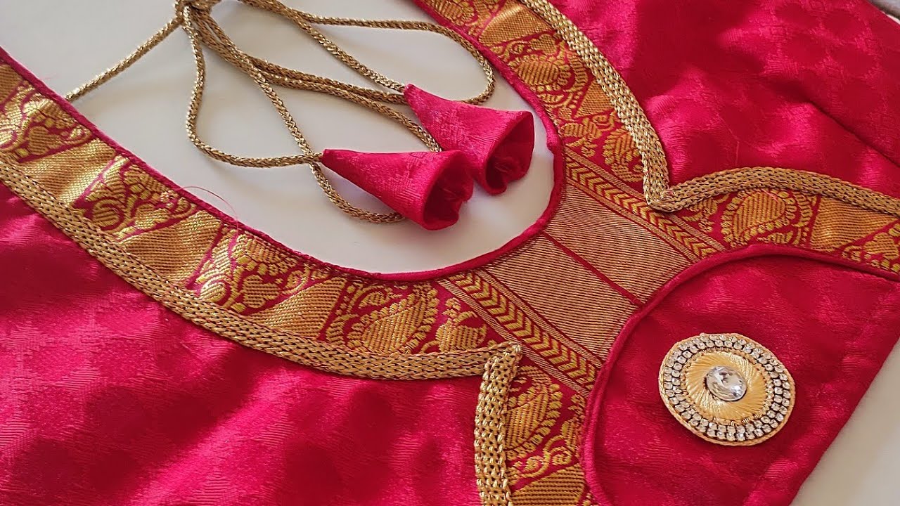 Easy And Simple Paithani Blouse Design Cutting and Stitching || Blouse ...