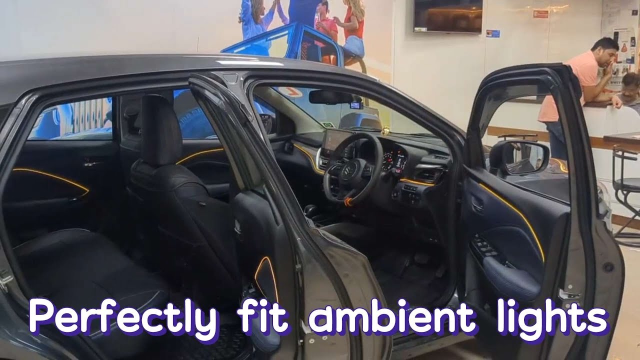 BALENO modified with 6-pc Blaupunkt Ambient Lights | Perfect fitment ...