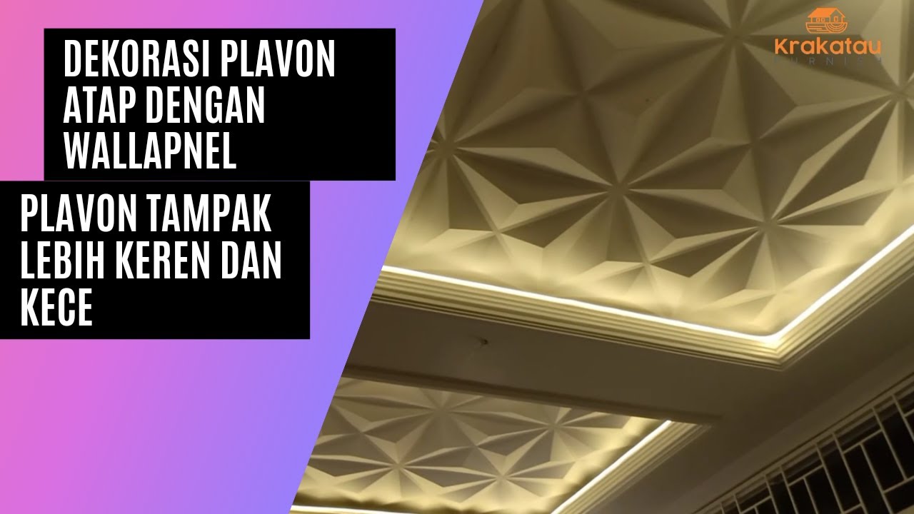 Cara pasang wallpanel pada plavon atap - Drop Ceiling - YouTube