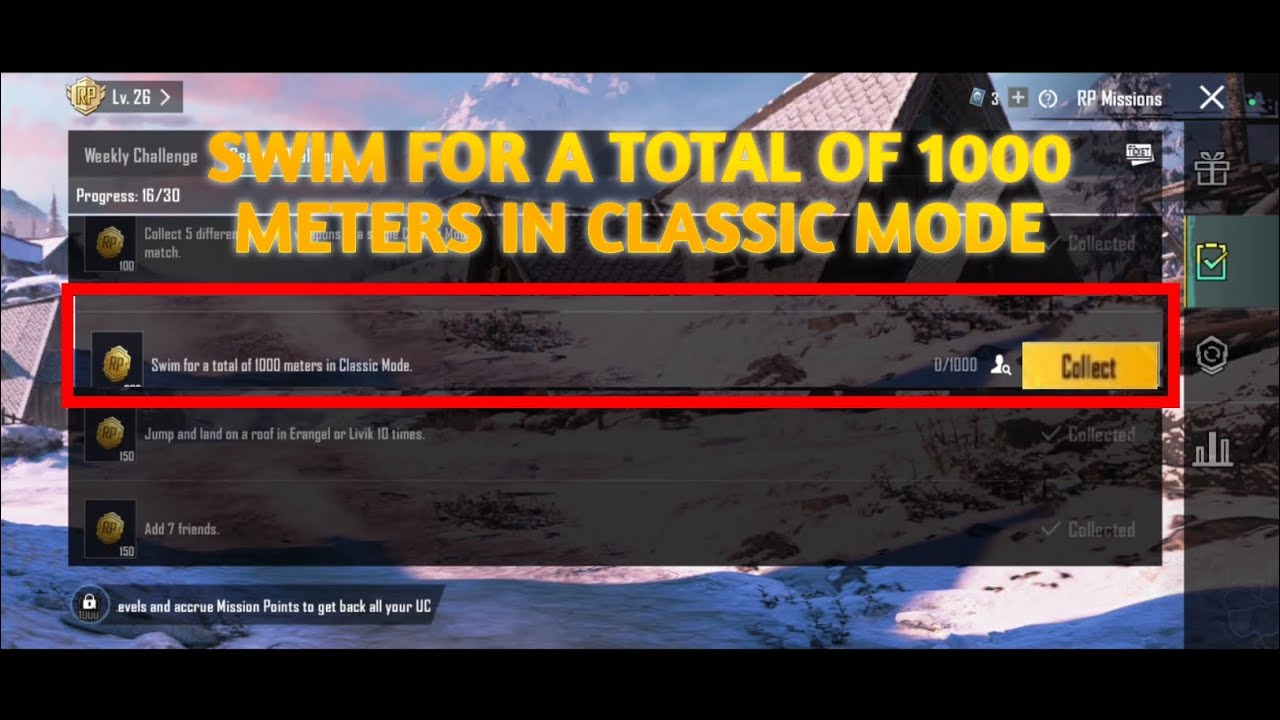 Swim For a Total Of 1000 Meters in Classic Mode - YouTube