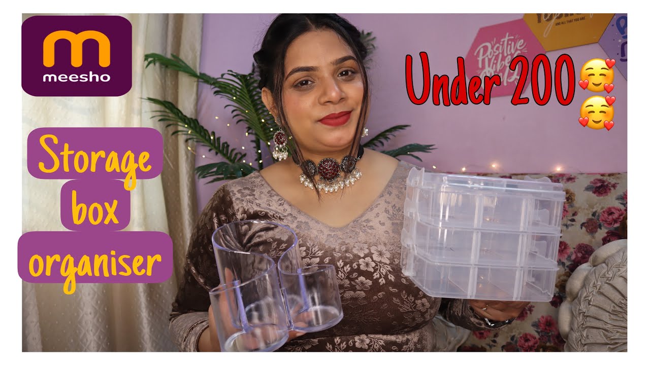 Meesho storage box organiser under 200/ #tiptopkomal - YouTube
