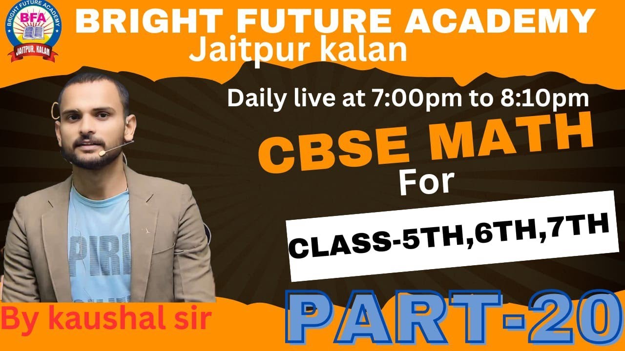 Part-20 CBSE clas-5th,6th,7th Math - YouTube