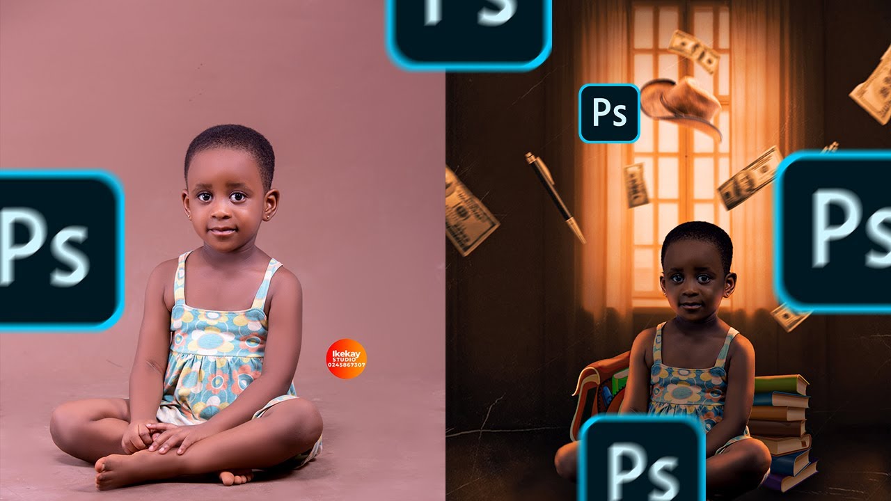 How i turned her birthday photo into an epic manipulation art - YouTube
