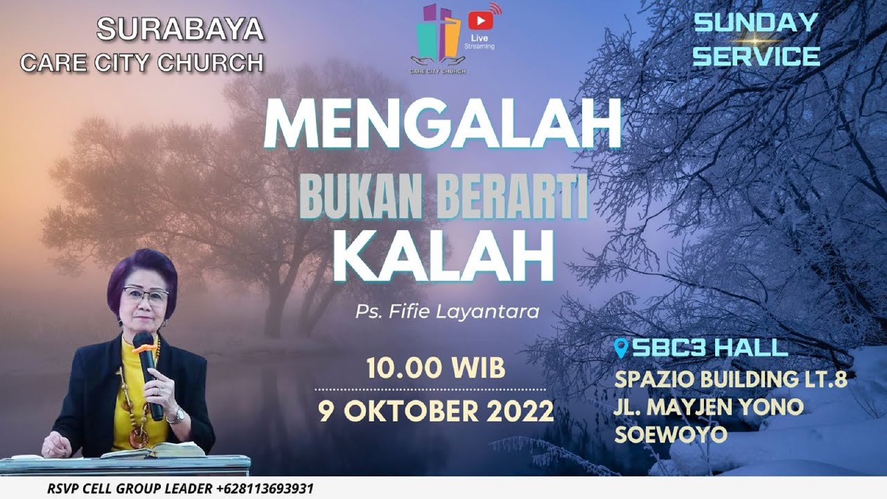 Ibadah Raya Minggu | Care City Church 9 Oktober 2022 - Ps. Fifie ...