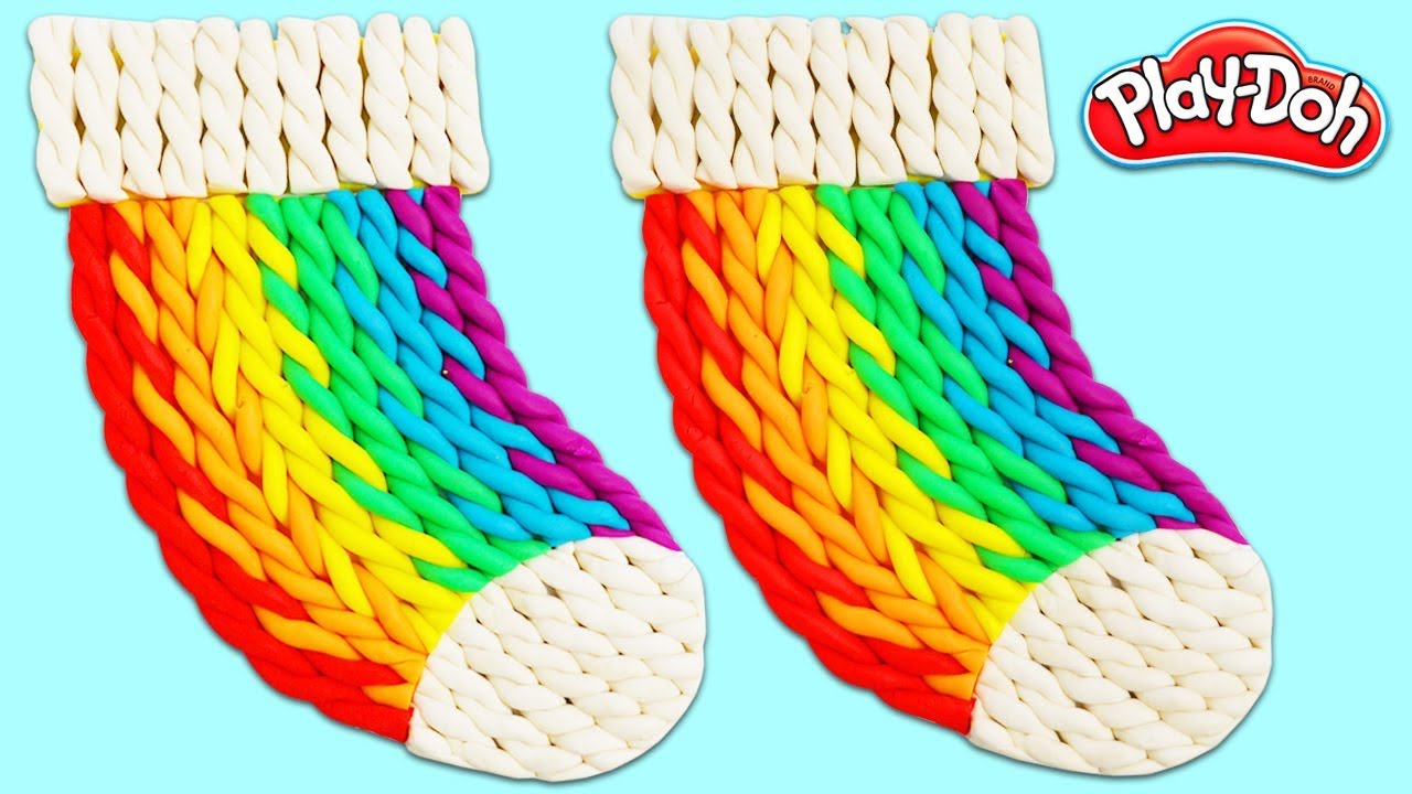How to Make Play Doh Rainbow Stocking | Fun & Easy DIY Arts and Crafts ...