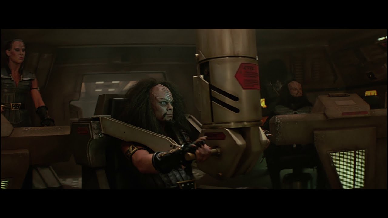 Star Trek V - Captain Klaa shooting space garbage (subtitles) - YouTube