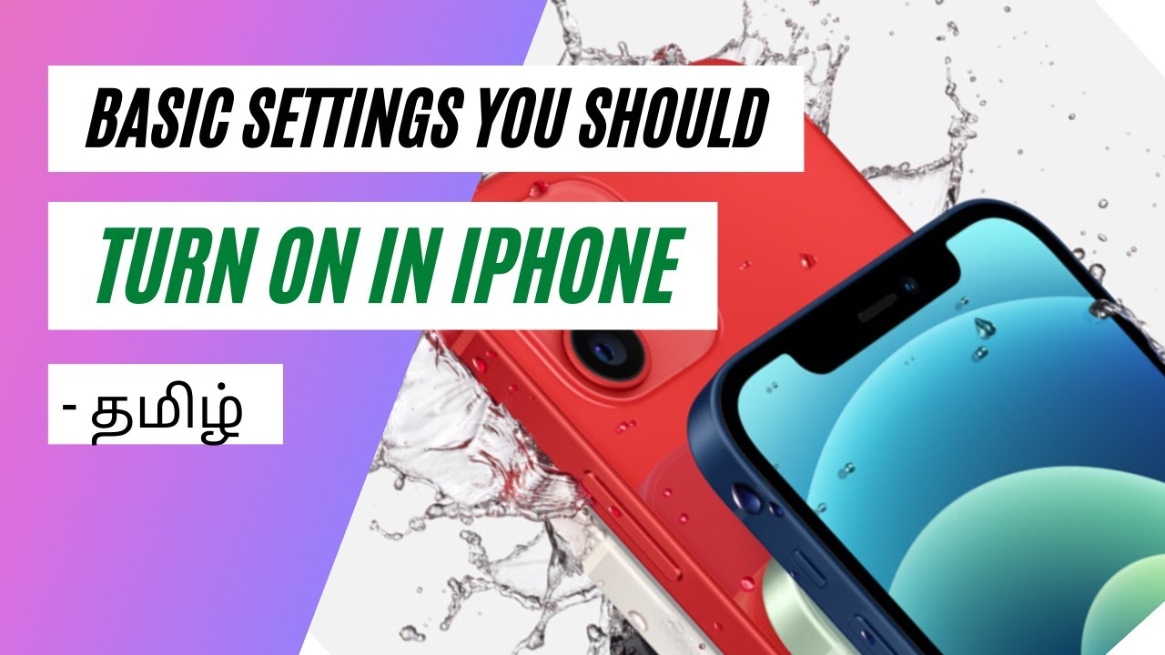 Iphone basic setting you should know | Apple Must know Settings | ஐபோன் ...