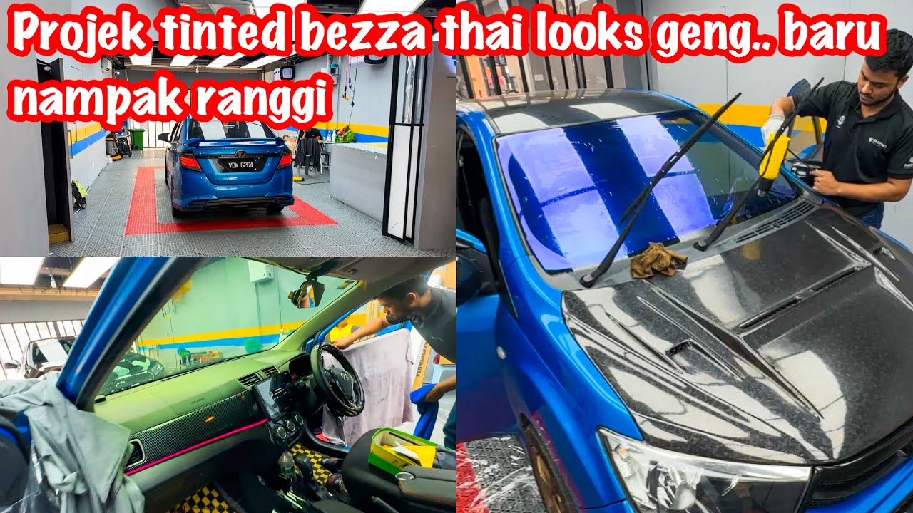 PROJEK BEZZA : TINTED DEPAN BIRU VIRAL | SENSOR DEPAN TERCABUT BUMPER ...