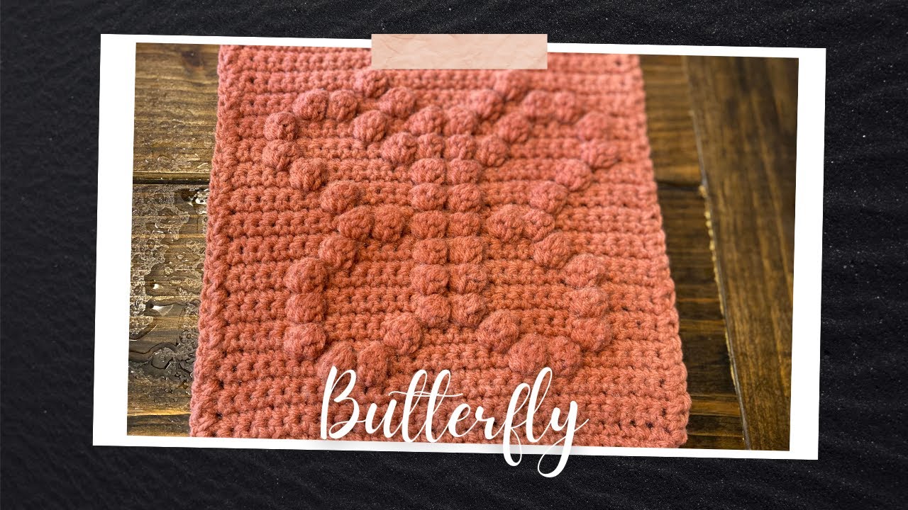 Crochet Bobble Stitch Butterfly #crochet - YouTube