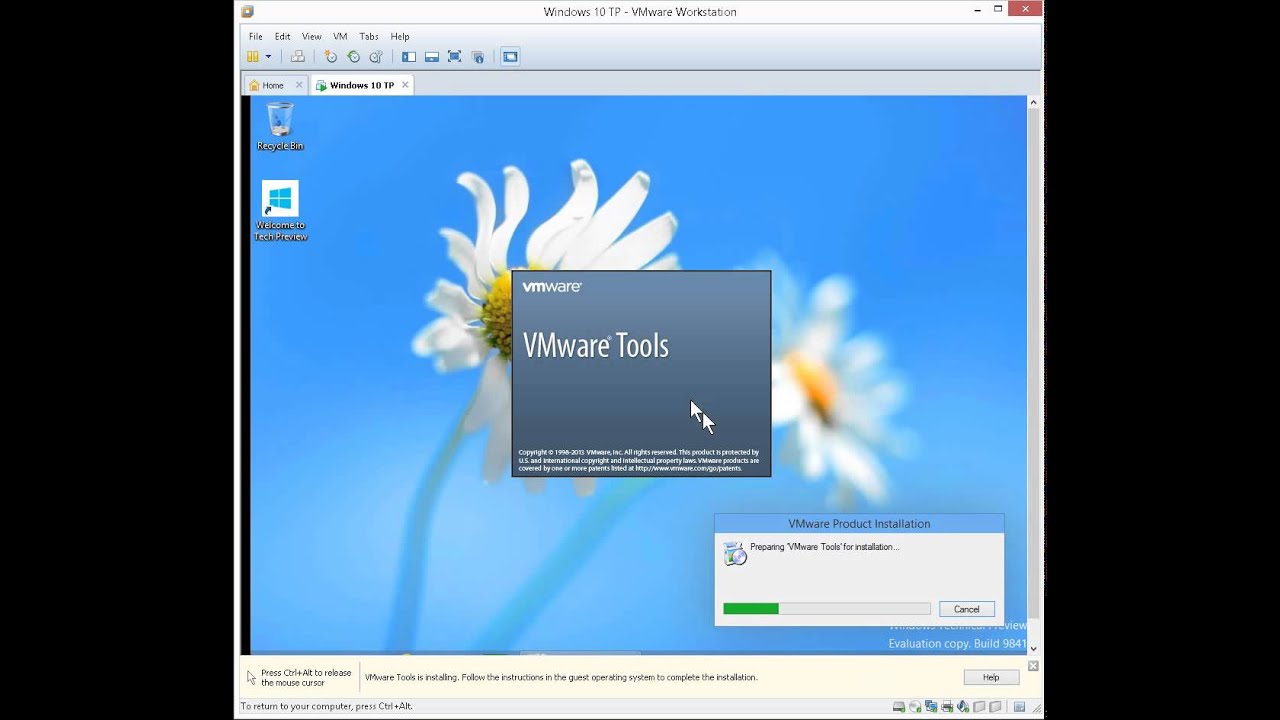 ️ Windows 10 Virtual Machine - Installing VMware Tools while running ...