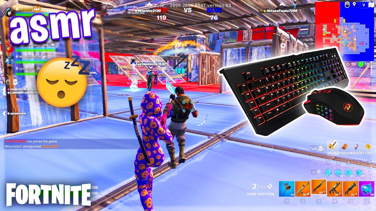 Chill ASMR 😴 Fortnite Red vs Blue (Razer Blackwidow Stealth Sounds ...