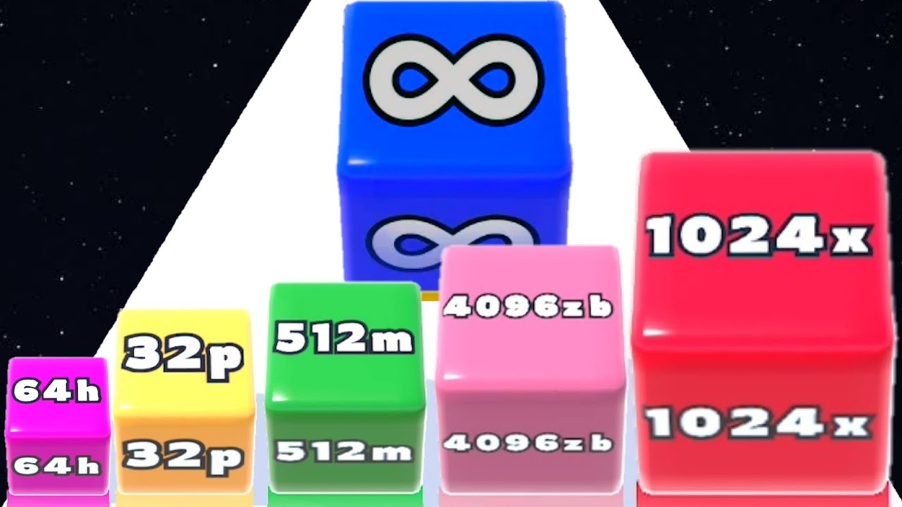 JELLY RUN 2048 Infinity Mode! - Big Update, Part 06 (Cube Numberblocks ...