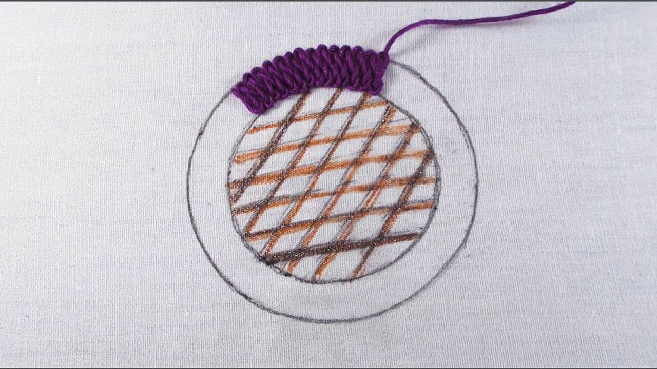 Hand Embroidery | Most Elegant Circle Design Tutorial | Basic Circle ...