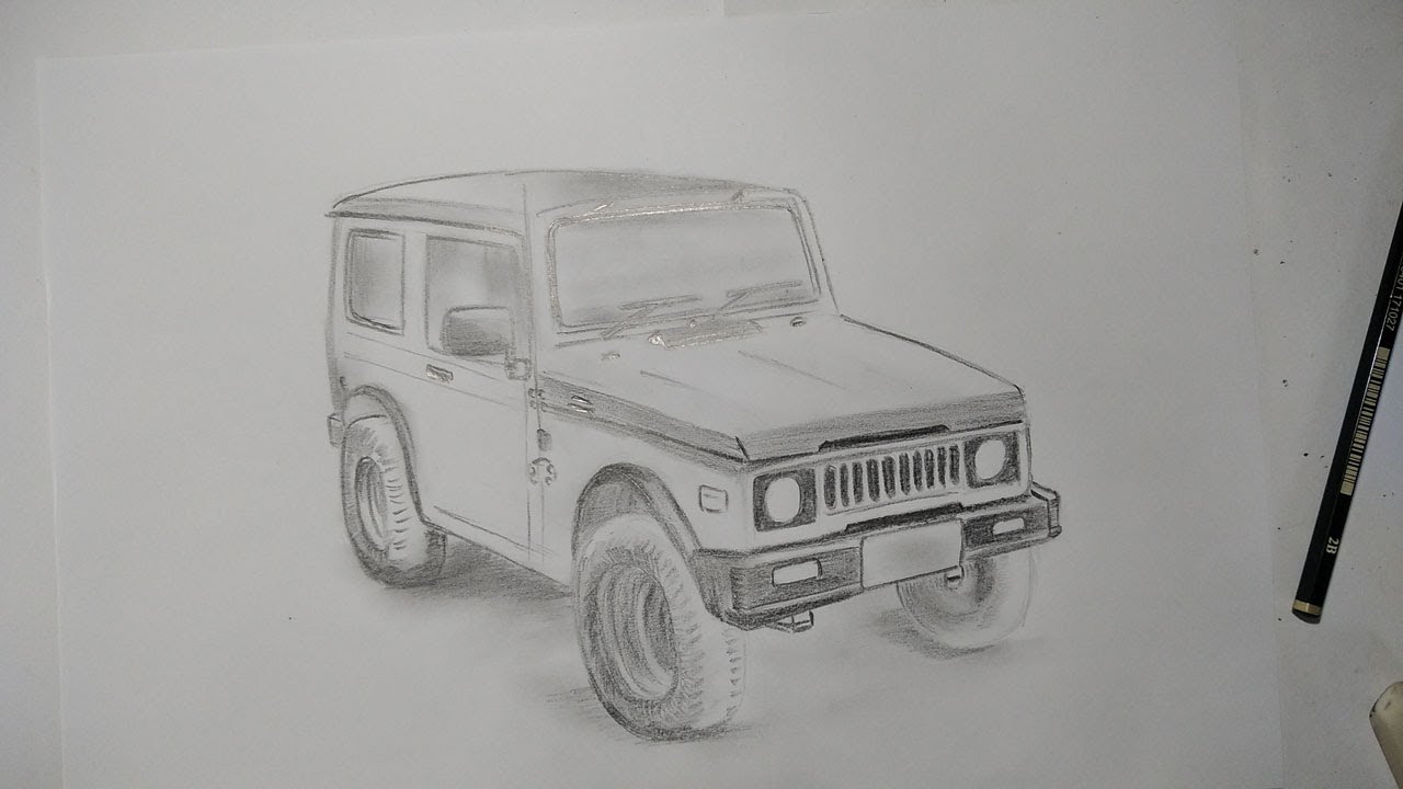 Cara Menggambar Mobil Suzuki Jimny yang Lama - YouTube