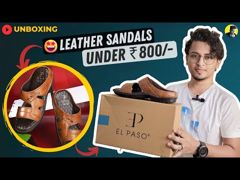 Men’s Leather Sandals Under ₹800/- | Unboxing of Leather Design Summer Sandals for Men