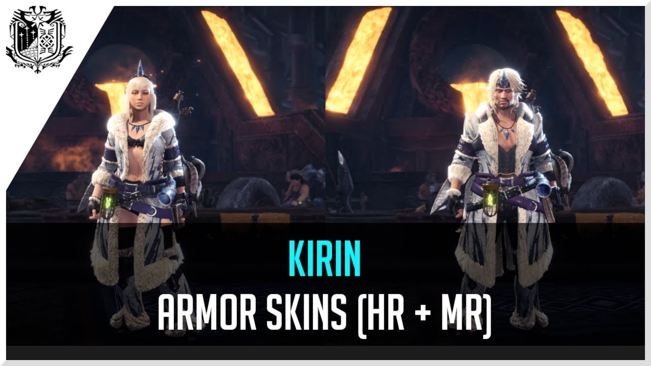 Monster Hunter World - All Kirin Armor Skins | Male, Female, HR, MR ...