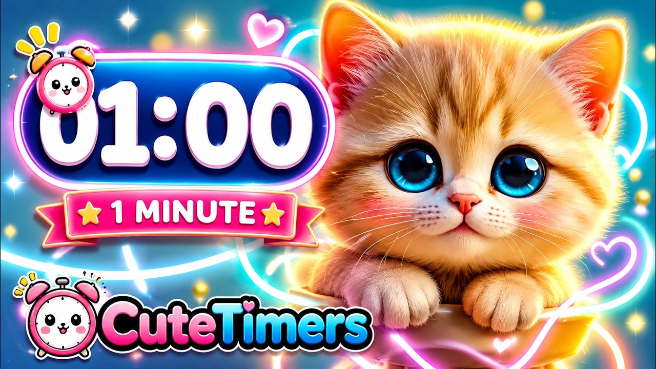One Minute Cat Timer: Boost Your Focus and Productivity Now! - YouTube