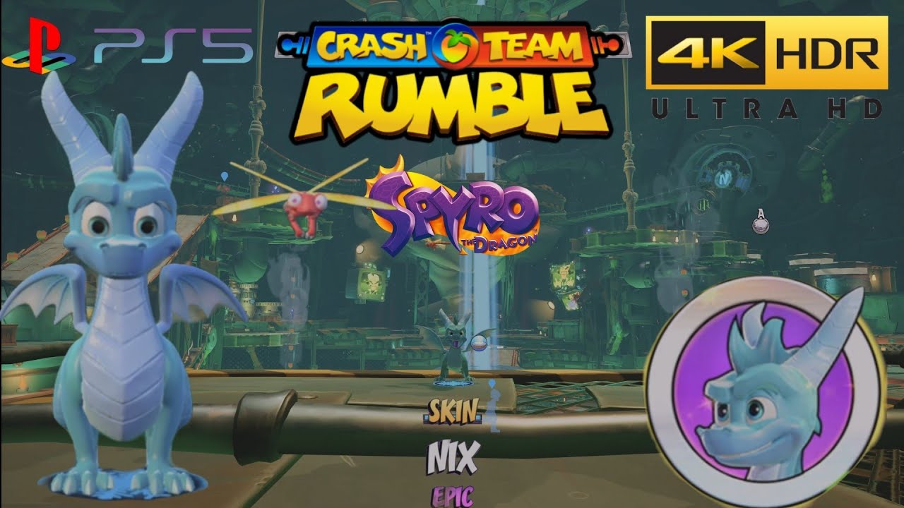 Crash Team Rumble: Competitive: Spyro The Dragon Nix Skin (PS5) (4KHDR ...