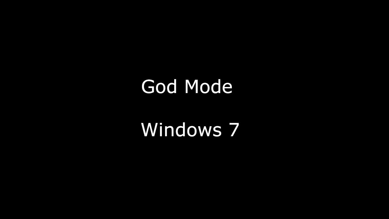 How To Get Windows God Mode In Windows 7 YouTube how-to-get-windows-god-mode-in-windows-7-youtube