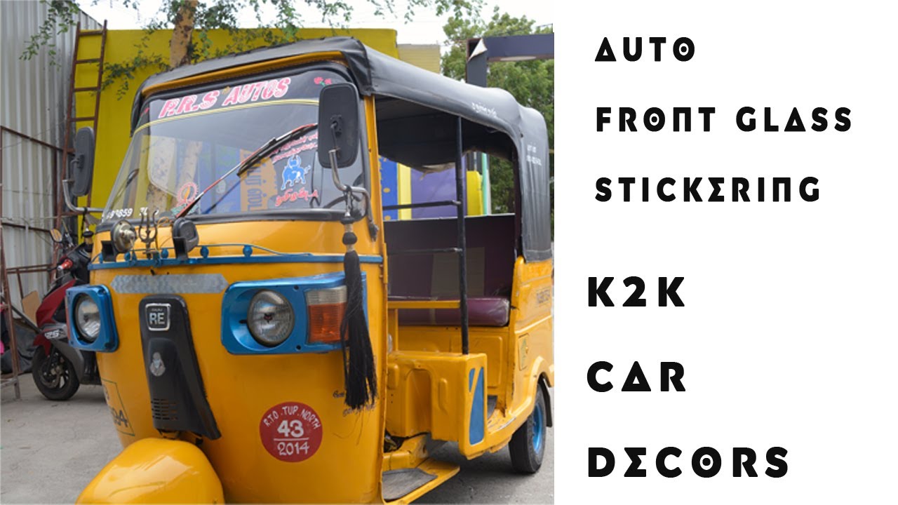 Auto Front Glass Stickering | Auto modified | K2K car decors - YouTube