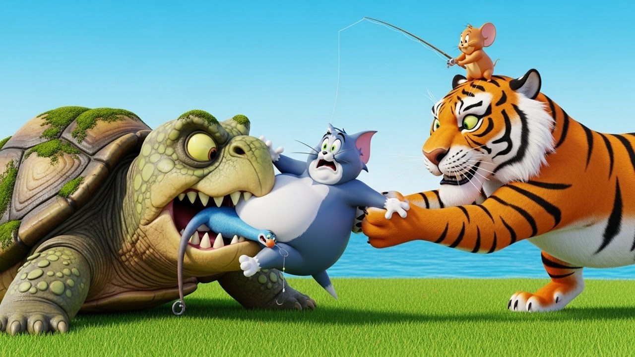 Tom & Jerry and Giant Monster Turtle | Horror Story | Hindi Cartoons ...