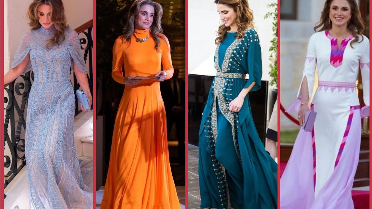 princess rania dresses designs and long maxi ideas - YouTube