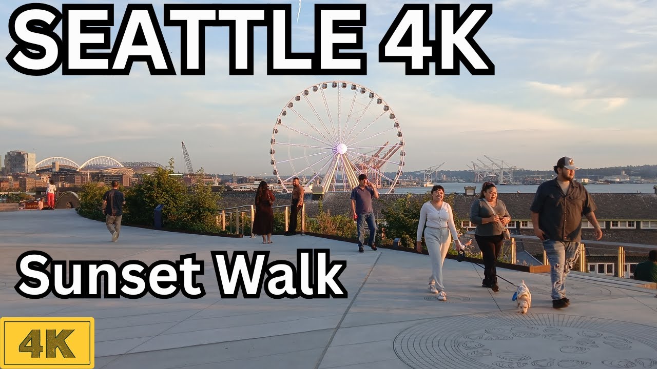 Sunset in Seattle Summer Walking Tour | Sept 08, 2025| 4K 60 FPS - YouTube