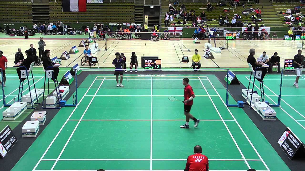 Bartłomiej Mróz - Gen Shogaki World Championships Parabadminton 2013 ...