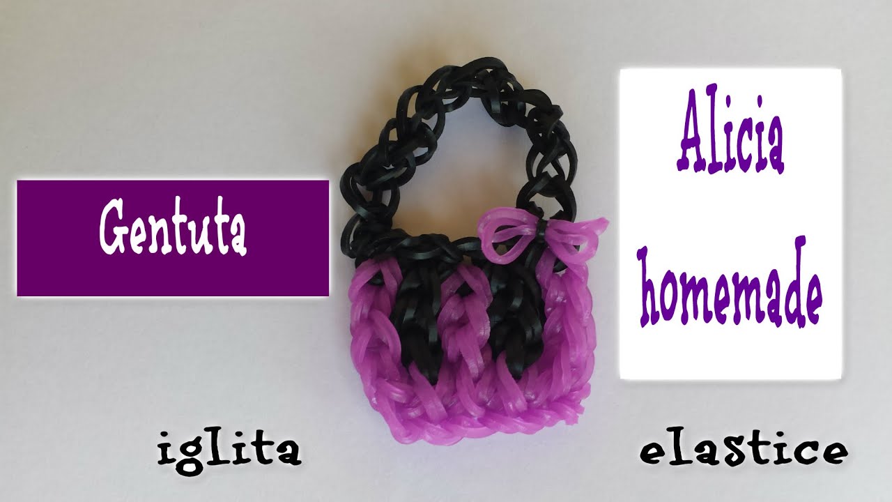 Cum se face o GENTUTA din elastice doar cu iglita TUTORIAL (RO)- DIY ...
