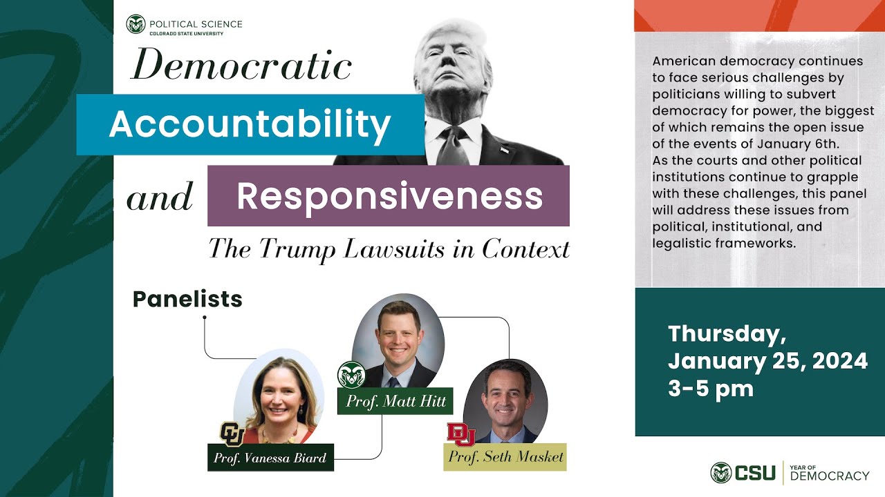 Democratic Accountability and Responsiveness: The Trump Lawsuits in ...