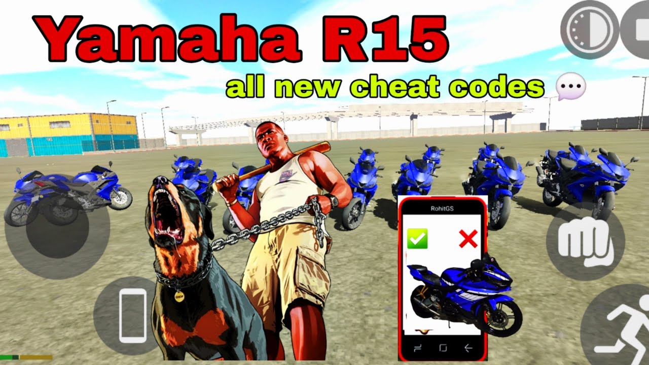 Yamaha R15 🏍 all new cheat codes 💬 | #indianbikedriving3d - YouTube