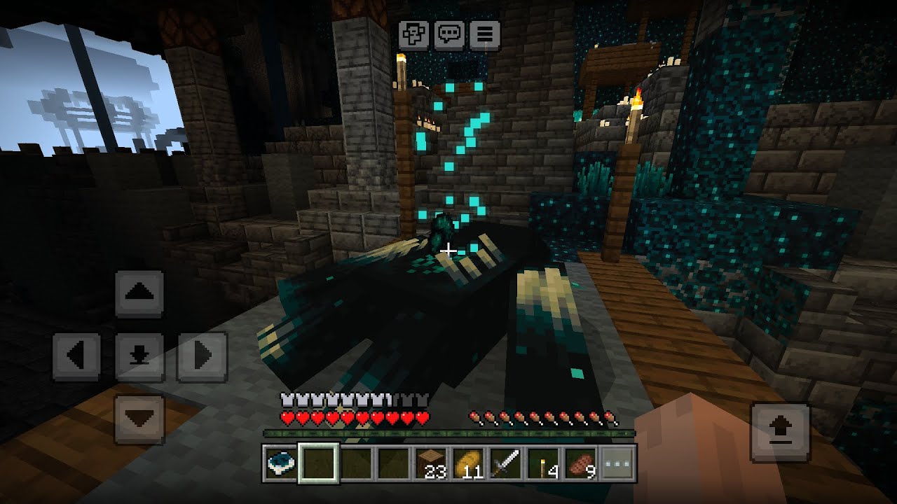 Opening the Warden Dimension in Minecraft PE - YouTube