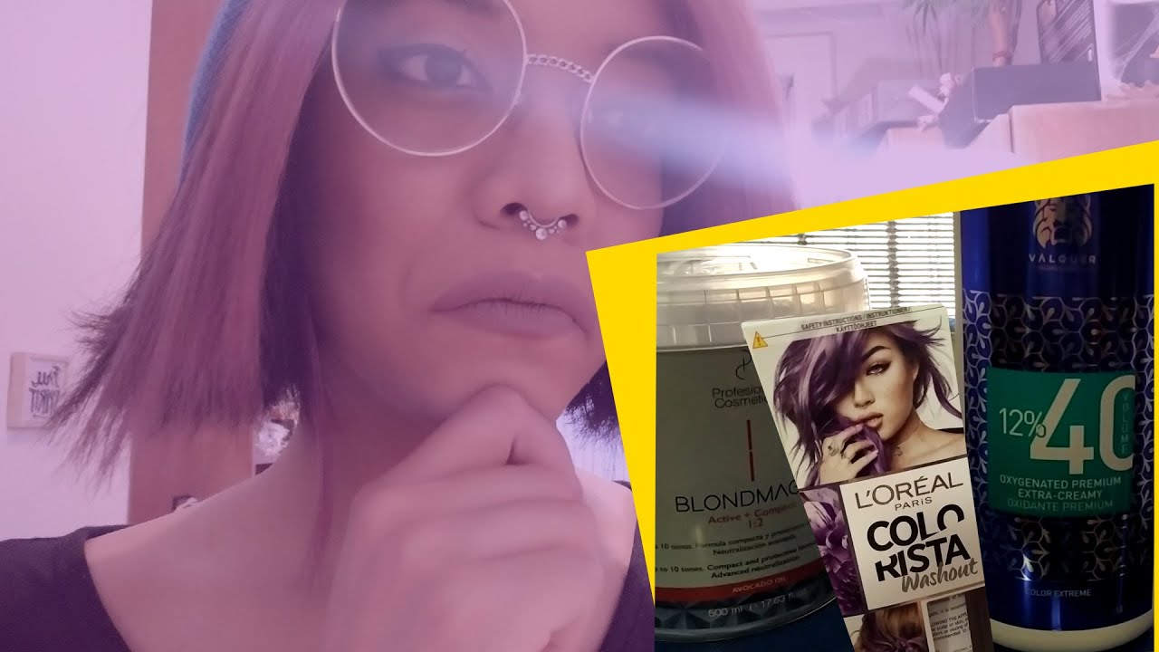 Bleaching my hair with blondmagic and dye with L'Oreal Colorista Lilac ...