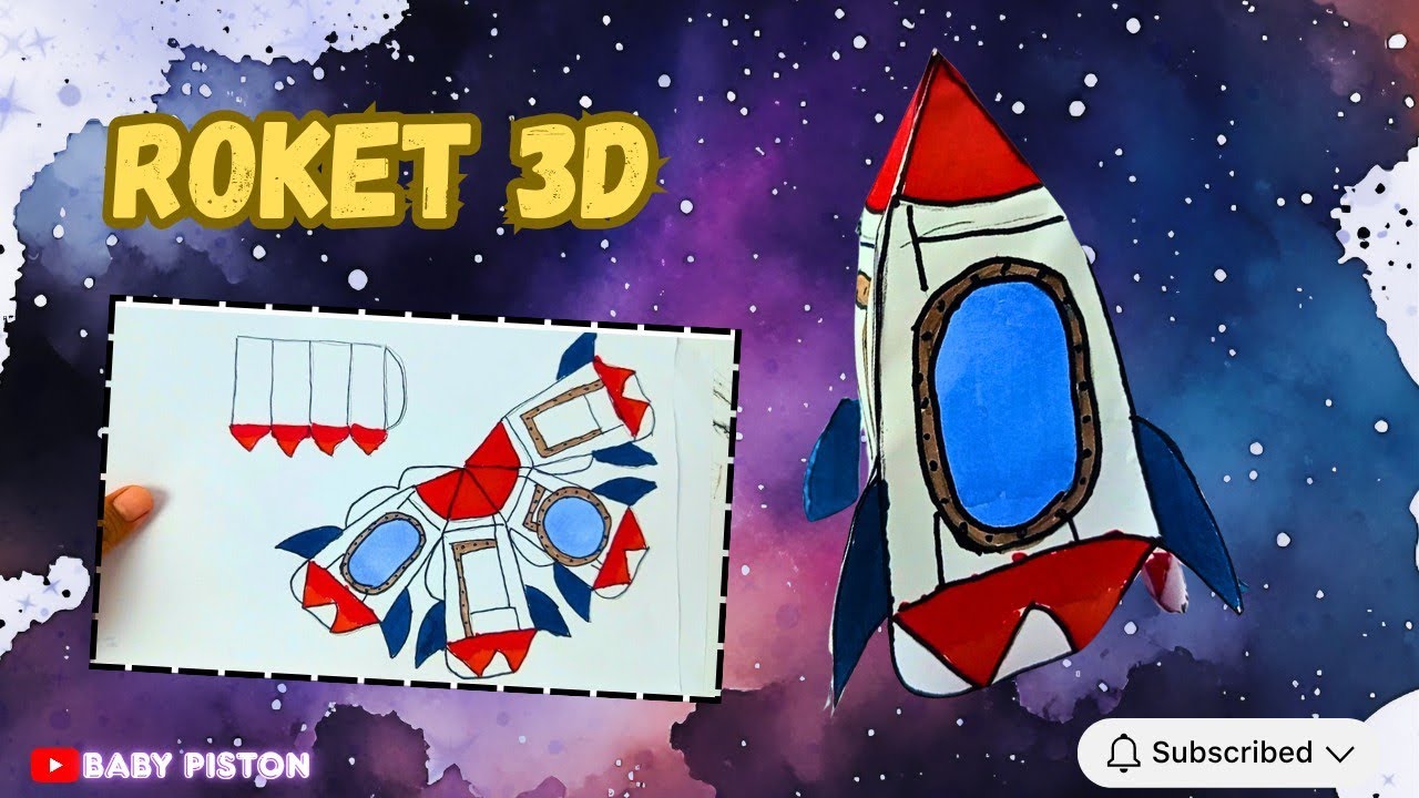 Membuat Roket Kertas 3D! | Paper to Rocket: Satisfying Process 🚀 - YouTube