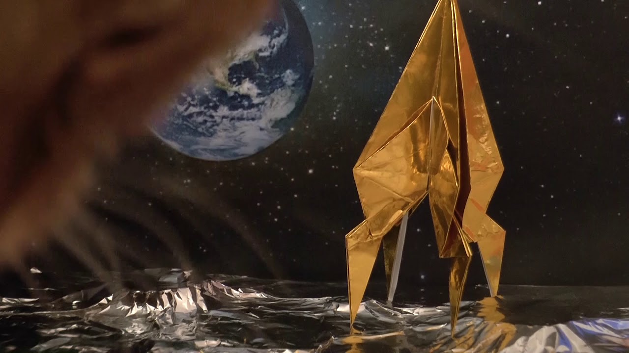 origami space diorama - YouTube