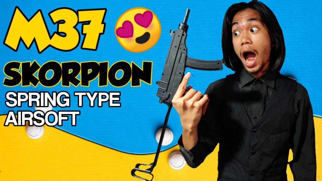 M37 Skorpion Spring Type Airsoft (REVIEW by UNBOXING SIMULATOR TV ...