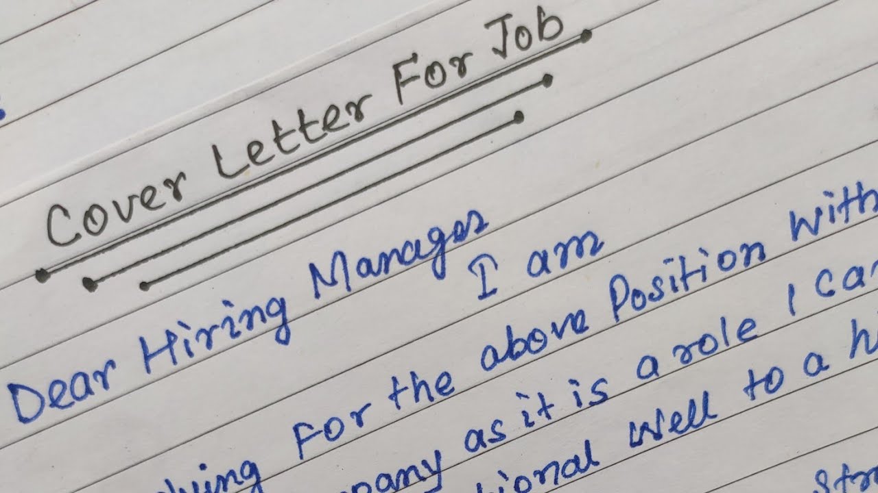Handwritten Cover Letter