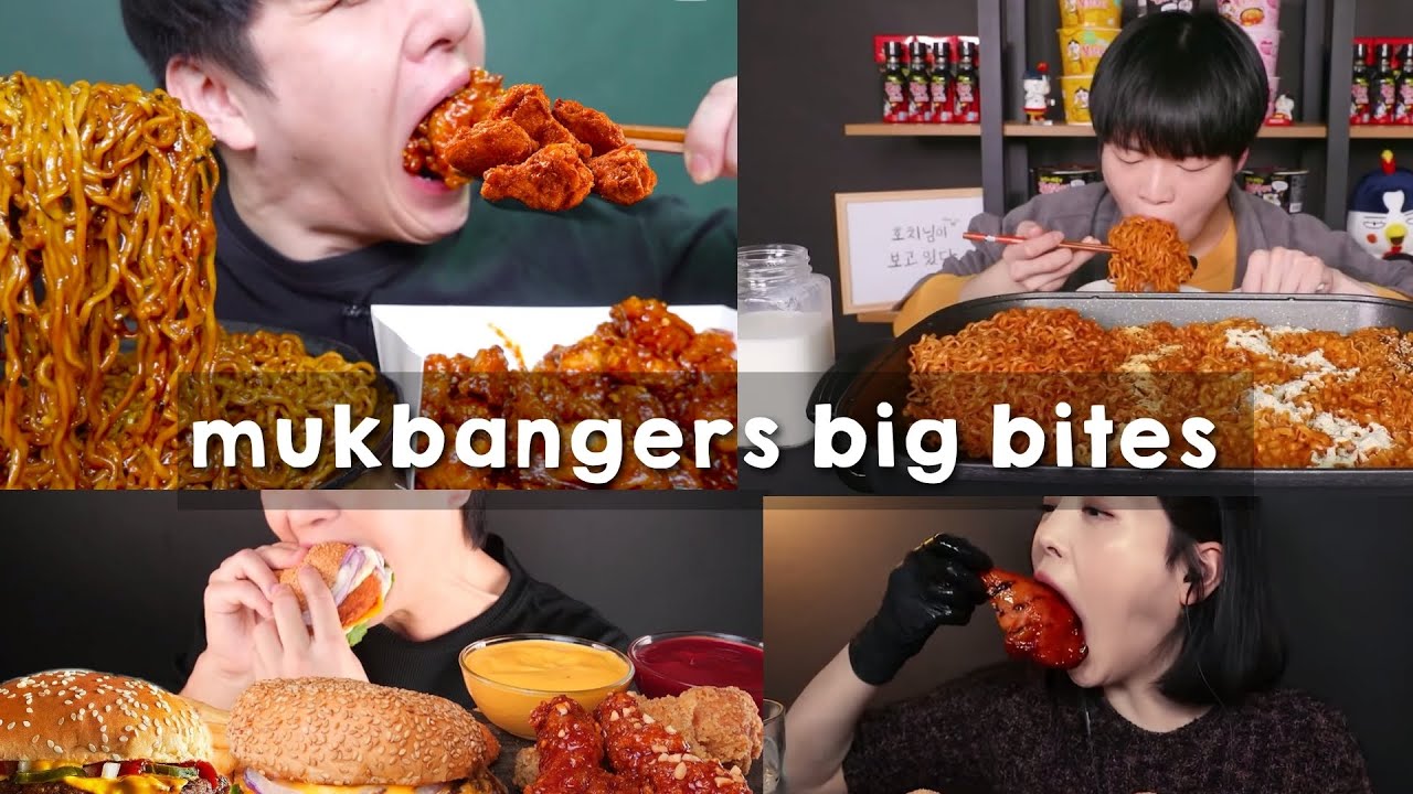big bites mukbang compilation - YouTube