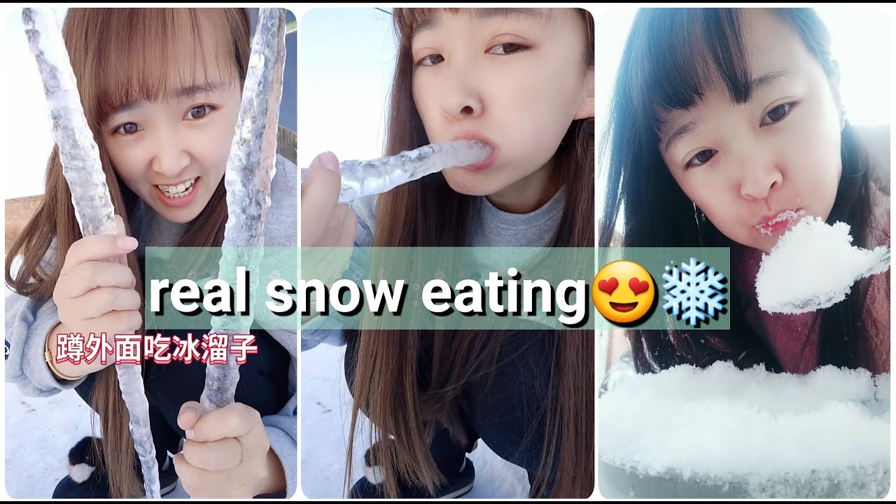 *ASMR* REAL SNOW EATING, FROST EATING AND SOFT EATING😍😍 🤤🤤🤤 - YouTube
