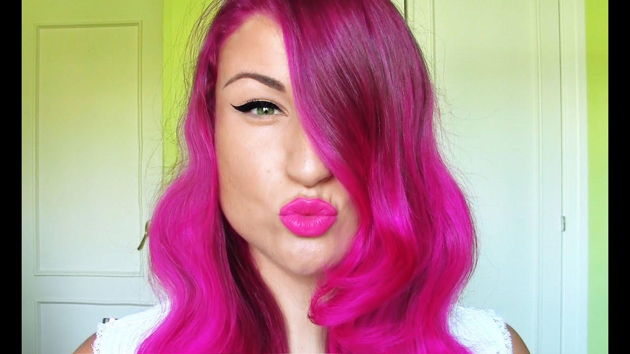 TUTORIAL:Cómo teñir el pelo/cabello de colorROSA FUXIAfantasiaSIN ...