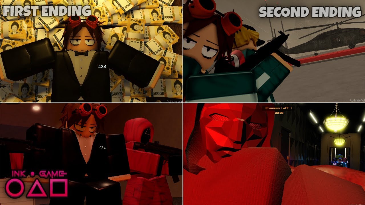 Ink Game Roblox | All Endings (Squid Game & Rebellion Walkthrough ...