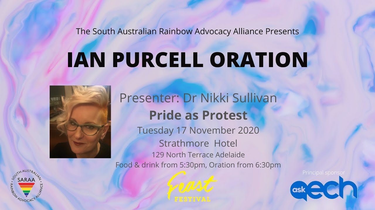 Ian Purcell Oration 2020 - Dr Nikki Sullivan - YouTube