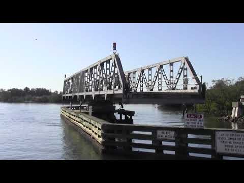 Blackburn Point swing bridge - YouTube
