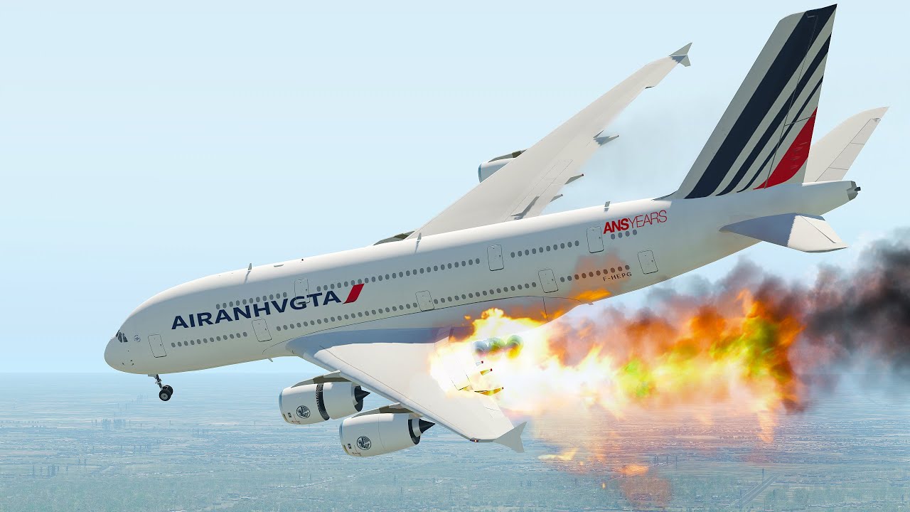 A380 Crashes Immediately After Take Off Due To Engine Explosion | XP11 ...